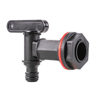 Water butt/rain barrel/water tank outlet tap with nut and washer ...