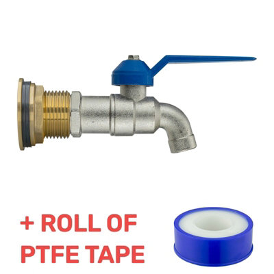 Water Butt Replacement Tap BRASS Metal Lever UK Bib Outlet Barb Quick ...