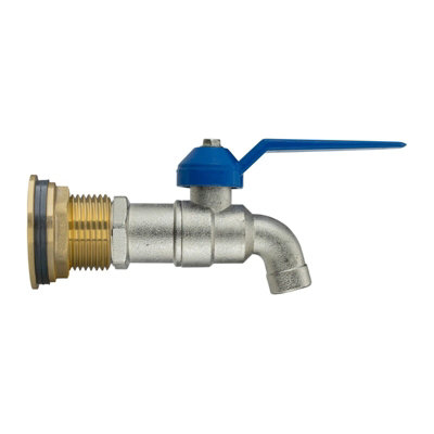 Buy Water Butt Replacement Tap BRASS Metal Lever UK Bib Outlet Barb ...