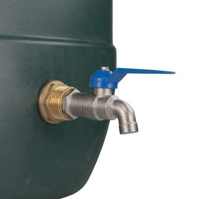 Water Butt Replacement Tap BRASS Metal Lever UK Bib Outlet Barb Quick ...