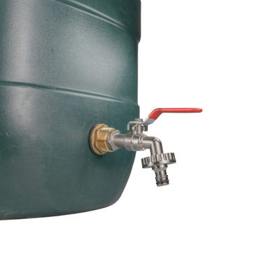 Water Butt Replacement Tap BRASS Metal Lever UK Bib Outlet Barb Quick ...