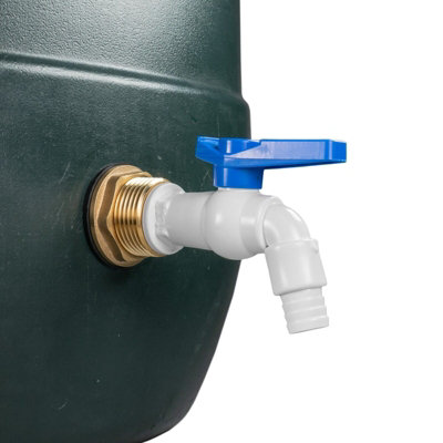 Water Butt Replacement Tap BRASS Metal Lever UK Bib Outlet Barb Quick ...
