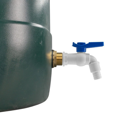 Water Butt Replacement Tap BRASS Metal Lever UK Bib Outlet Barb Quick ...