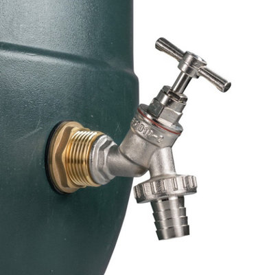 Water Butt Replacement Tap + Drill Bit BRASS 3/4" Nickel Plated Brass ...