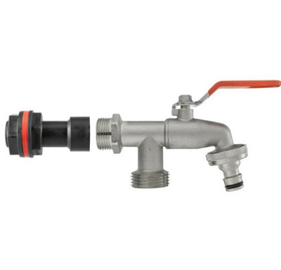 Water Butt Replacement Tap Extension Kit + Drill bit Lever Bib Outlet ...