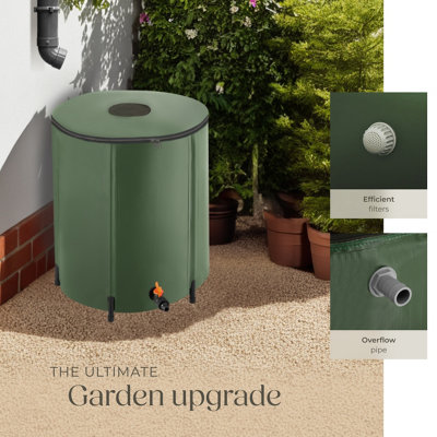 Water Butt - tap and overflow protection, foldable weather resistant ...