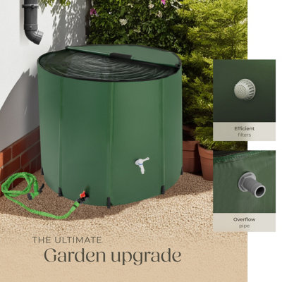 Water Butt - tap and overflow protection, foldable weather resistant ...