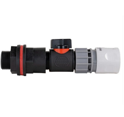 Water Butt Valve Connector Kit Valve Drill Bit Set Rainwater Tank 3/4 ...