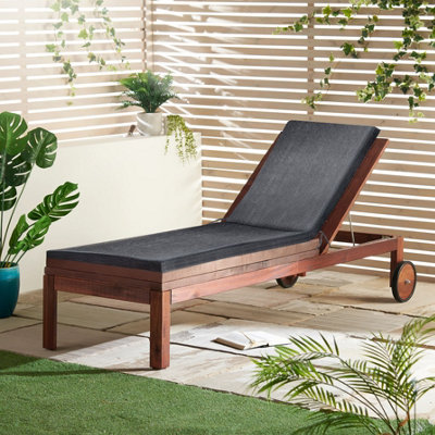 Water-Repellant Sunlounger Pad: Fade-Resistant, 50mm Foam, Removable ...