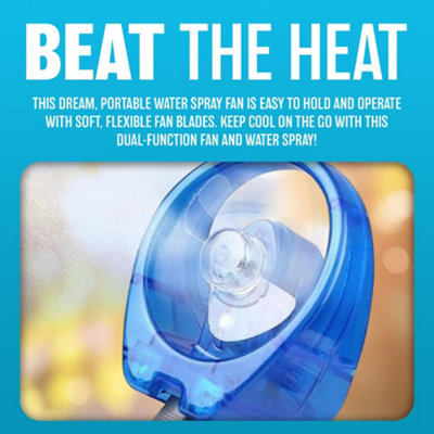 Water Spray Mist Fan Cooling Holiday Travel Portable Hand Pocket Bottle ...