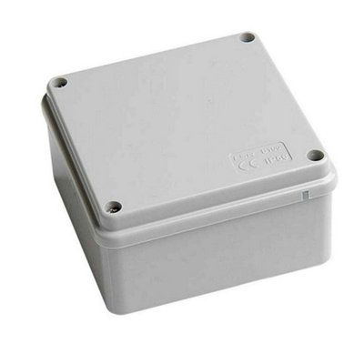 WATER TIGHT SURFACE ENCLOSURE JUNCTION BOX 100 x 100 x 50 IP54, PLAIN, GREY