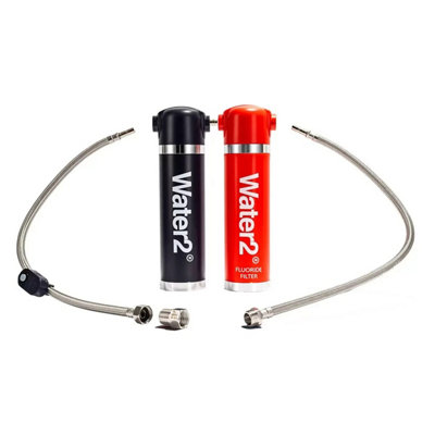 Water2 Pod 2.0 Under Sink Water Filter with Fluoride Filter Bundle, 2x ...