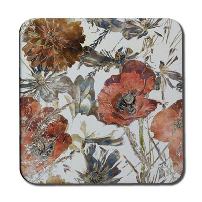 Watercolour Flower Print (Coaster) / Default Title | DIY at B&Q