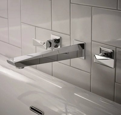 Waterfall Basin Chrome Finish Mixer Tap Bathroom Single Lever Hot Cold ...