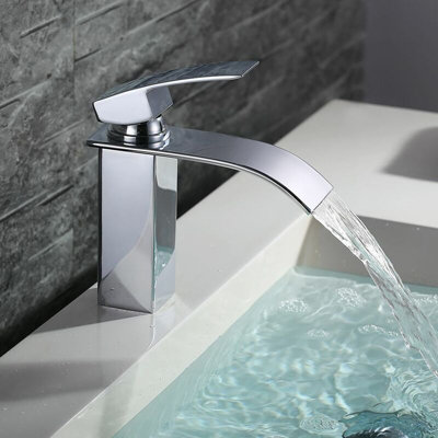 Waterfall bathroom faucet, brass bathroom faucet, sink faucet for ...