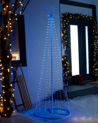 Waterfall Christmas Tree Blue White 21m