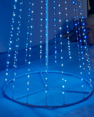 Waterfall Christmas Tree Blue White 21m
