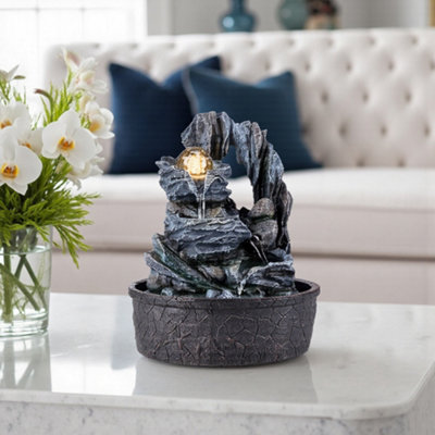 Waterfall Tabletop Fountain with LED Lighting