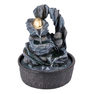 Waterfall Tabletop Fountain with LED Lighting