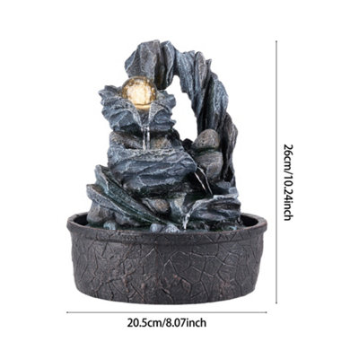 Waterfall Tabletop Fountain with LED Lighting