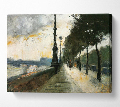 Waterloo Bridge In The Sun By Lesser Ury Canvas Print Wall Art - Medium ...