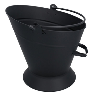 Waterloo Style Black Coal Log Burner Scuttle Bucket Wide Mouth Fire ...