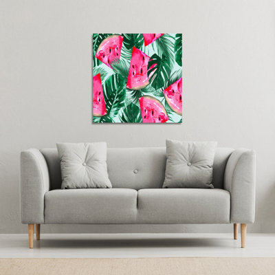 Watermelon (Canvas Print) / 46 x 46 x 4cm | DIY at B&Q