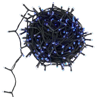 Waterproof Blue LED Fairy Lights with Green Cable - 1000 Lights and 35M ...
