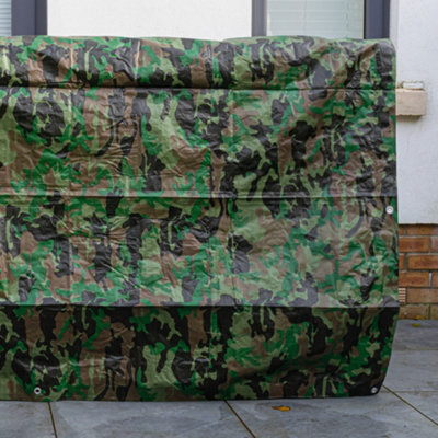 Waterproof camouflage tarpaulin/ground cover sheet/army basha tarp (3m x5m)