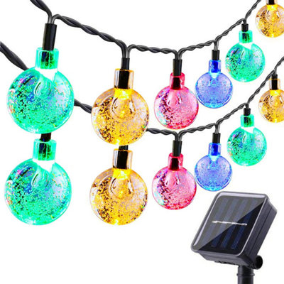Waterproof Solar Powered Ball Fairy String Light in Multicoloured 7 ...