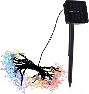 Waterproof Solar Powered Butterfly Fairy String Light in White 7 Meters ...