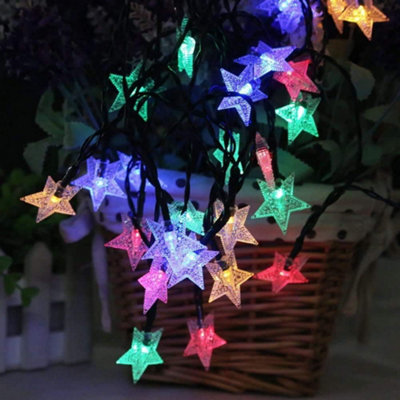 Waterproof Solar Powered Star Fairy String Light in Multicoloured 10 ...