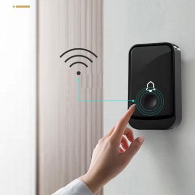 Waterproof Wireless Doorbell System: 1 Bell Push & 2 Plug-in Receivers ...