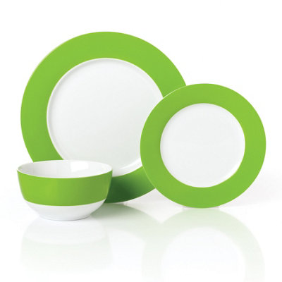 Waterside 12pc Colour Band Dinner Set