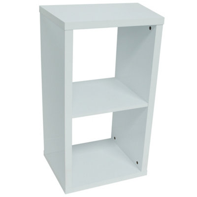 Watsons Cube 2 Cubby Square Display Shelves Vinyl Lp Record Storage White