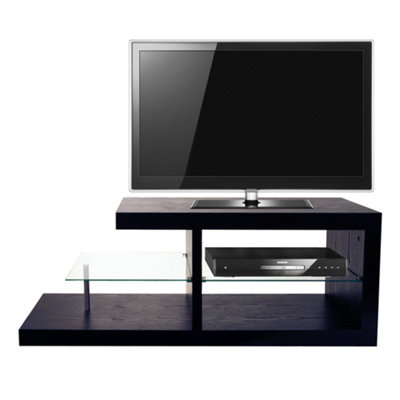 Watsons Halo Chunky Tv Stand Entertainment Unit Coffee Table Black ...