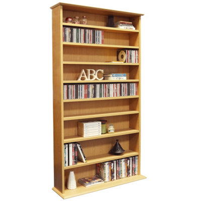Watsons Harrogate 760 Cd 318 Dvds Bluray Media Storage Shelves Beech