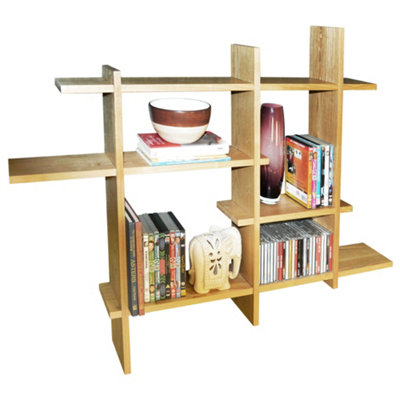 Watsons Lattice Wood Floating Geometric Retro Wall Display Storage ...