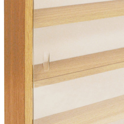 Watsons Reveal 6 Shelf Glass Wall Collectors Display Cabinet Beech