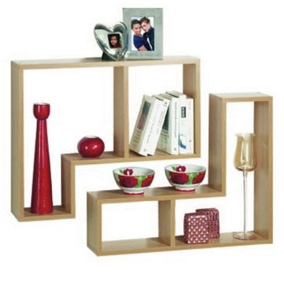Watsons Twin Wall Display Storage Floating Shelves Set Of Two Oak | DIY ...