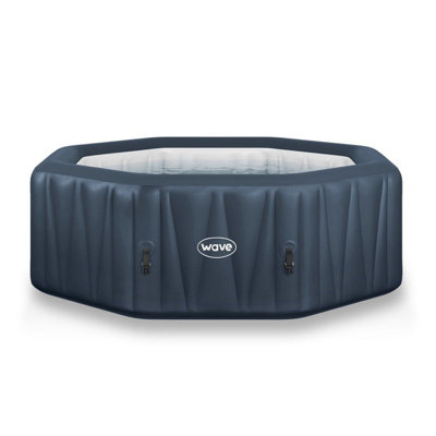Wave Aegean, 6-Person Inflatable Hot Tub, Integrated Heater, Navy