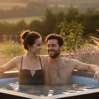 Wave Garda Energy-Efficient Hot Tub Bundle - 6-Person Rigid Eco Foam ...
