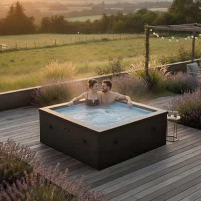 Wave Garda Energy-Efficient Hot Tub Bundle - 6-Person Rigid Eco Foam ...