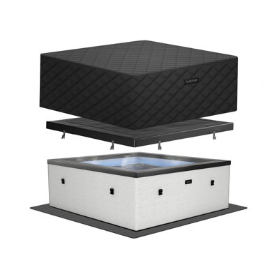 Wave Garda Energy-Efficient Hot Tub Bundle - 6-Person Rigid Eco Foam ...