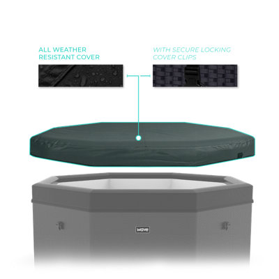 Wave Swift 6 Person Rigid Foam Hot Tub, Eco-Friendly, Insulated Spa, Black