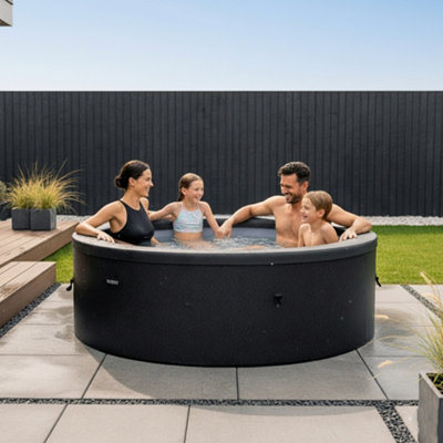 Wave Tahoe 6-Person Round Rigid Eco Foam Hot Tub & Spa Bundle, 90-Jet ...