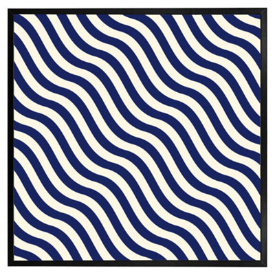 Wavey lines (Picutre Frame) / 24x24" / White