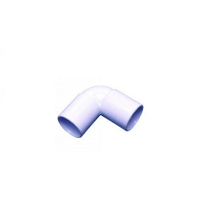 Wavin Osma White 21.5mm Solvent Weld Overflow Bend 90 Degree 1E160W