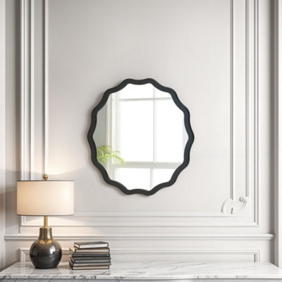 Wavy Ripple Framed Small Mirror