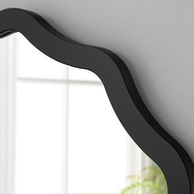 Wavy Ripple Framed Small Mirror